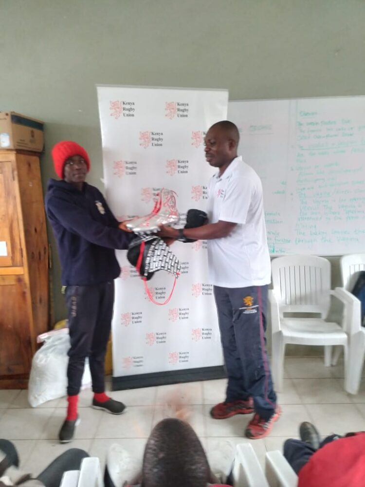Ruckus RFC Boosts KRU’s Get Into Rugby Program with Equipment - Kenya Rugby